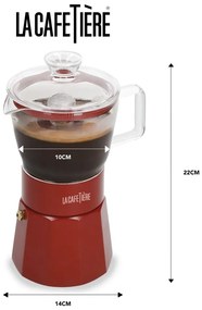 Červená moka konvička z nerezové oceli 0.29 l La Cafetiere Verona - Kitchen Craft