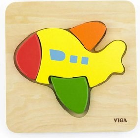 Dřevěné puzzle pro nejmenší Viga Letadlo
