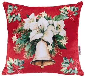 Sada 3 ks povlaků na polštářky RED POINSETTIA 45 x 45 cm