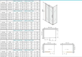 Mexen Omega sprchový kout 160x70cm, 8mm sklo, černý profil-čiré sklo, 825-160-070-70-00