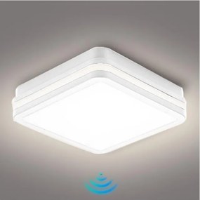 Brilagi - LED Venkovní svítidlo se senzorem BENE LED/18W/230V 22x22 cm bílá IP54