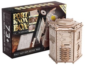 EscapeWelt 3D dřevěná skládačka hlavolamu Fort Knox Pro