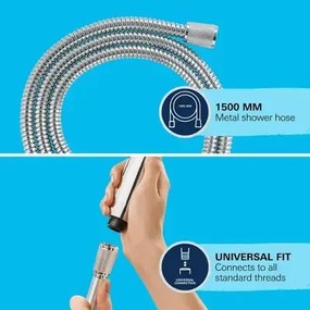 Grohe - Sprchová hadice VitalioFlex Metal Long-Life 1,5 m, chrom