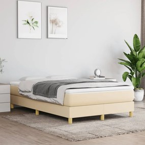 Box spring postel s matrací krémová 120x190 cm textil 3269669
