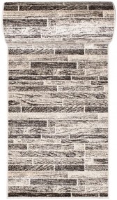 Běhoun PETRA 3040 4 244 Desky Dřevo Moderní šedý béžový hnědý Rozměr: 60 cm