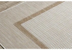 koberec SISAL SION Rám 21782 ploché tkaní ecru, béžová velikost 180x270 cm | krásné koberce cz