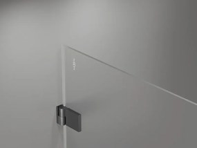 Mexen Lunar-B Duo výklopný sprchový kout 100 x 80 cm, čiré sklo, broušený grafit, 832-100L-080P-66-00