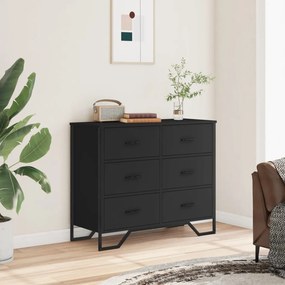Komoda černá 91 x 35,5 x 74,5 cm kompozitní dřevo 3295302