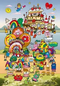 HEYE Puzzle Na výletě: Jon Burgerman / 500 dílků / 35 x 50 cm