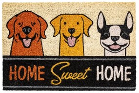 Kokosová vnitřní čistící vstupní rohož FLOMA Ruco Happy Dogs Home Sweet Home - 4