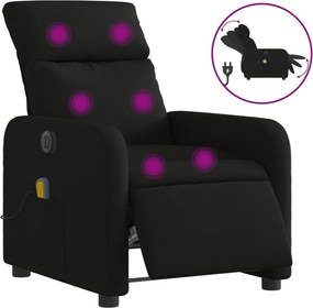 Elektrické masážní polohovací křeslo černé textil 3206692