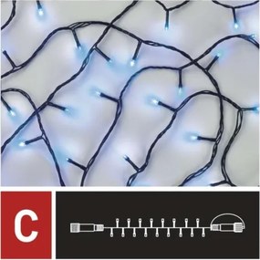 Propojovací vánoční řetěz bez zdroje EMOS Connecting D1AB01 ZY1928 100LED 10m modrá