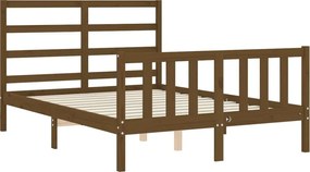 vidaXL Rám postele s čelem 120 x 200 cm masivní dřevo [3191904] Barva: Přírodní