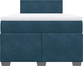 Box spring postel s matrací modrá 120 x 200 cm samet 3288580