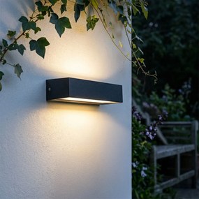 Moderní nástěnné svítidlo černé včetně LED IP65 - Steph