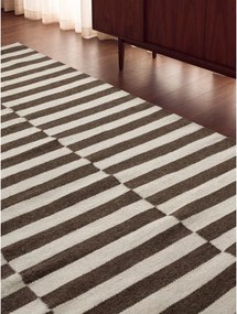 Bílý/hnědý oboustranný/ručně tkaný vlněný koberec 200x300 cm Vika – Hanse Home