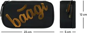 BAAGL Penál etue Metallic Bronze / 23×12x5 cm