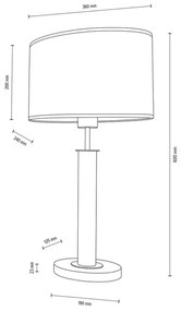 Spot-Light 7017400211524 - Stolní lampa MERCEDES 1xE27/40W/230V dub
