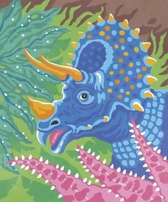 JANOD Malování podle čísel Dinosauři / Kreativní sada / 2 obrázky / 19