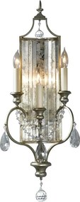 Elstead GIANNA rustikální nástěnné světlo 69 cm 3x E14 vintage patina