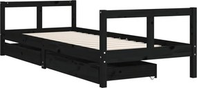 vidaXL Dětská postel se zásuvkami 80x200 cm masivní borové dřevo [834407] Barva: Přírodní