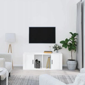 Tv Skříňka 100 X 35 X 40 Cm Kompozitní Dřevo Bílá