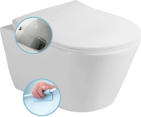 Sapho Avva - Závěsné WC s bidetovou sprškou, Rimless, bílá 100312