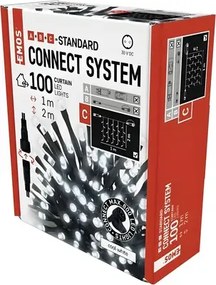 Emos D1EC01 CONNECT / LED světelná opona / 100 LED / 1x2 m / IP44 / st