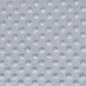 Dětská látka Minky 3D puntíky MKP-050 Stříbrnošedá - šířka 150 cm