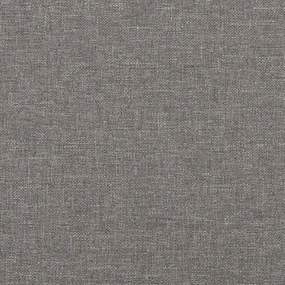 Relaxační křeslo s podnožkou světle šedá umělá kůže a textil 3097761