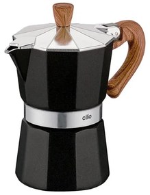 Cilio CLASSICO NATURA Kávovar espressa na 3 šálky - 150 ml černá