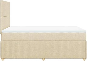 Box spring postel s matrací krémová 120x190 cm textil 3294293