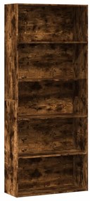 Knihovna kouřový dub 80 x 30 x 189 cm kompozitní dřevo 3314673