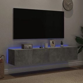 vidaXL Nástěnné TV skříňky s LED osvětlením 2 ks 80 x 35 x 31 cm [837288] Barva: dub sonoma