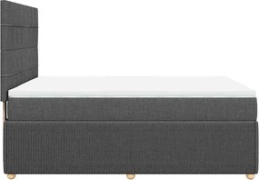 Box spring postel s matrací tmavě šedý 140 x 190 cm textil 3292052