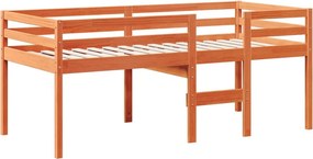 Patrová postel se střechou voskově hnědá 80 x 200 cm borovice 3282057