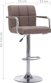 Barová židle taupe textil 283418