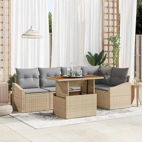 Sada zahradních pohovek 6 ks Beige a šedá 3349839