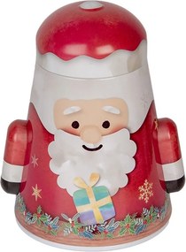 Červená plechová dóza Santa Claus - 12*10*15 cm