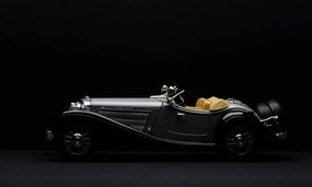 Vícedílný obraz Historické Auto Na Tmavých Tričkách Nedostatek Nedostatek Přírodní plátno 250x150