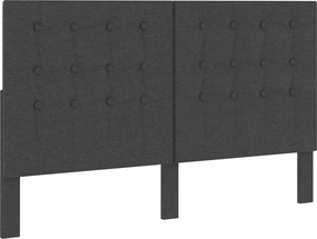 Prošívané čelo postele tmavě šedé textil 160 x 200 cm 287473