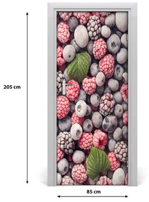 Fototapeta na dveře samolepící mražené ovoce 85x205 cm