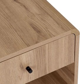Noční stolek v dekoru dubu ve světle přírodní barvě Parila – Nordure