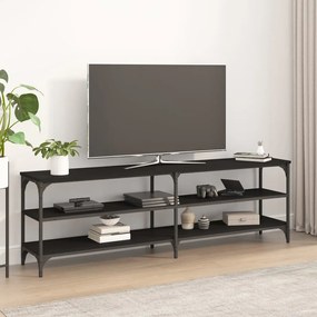 TV skříňka černá 160 x 30 x 50 cm kompozitní dřevo