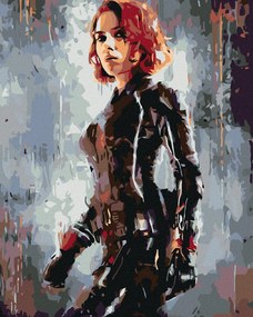 zuty malování podle čísel - avengers black widow ii, 80x100 cm, bez rámu a bez vypnutí plátna
