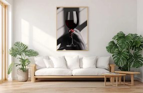 Večerní elegance - obraz - Sklenka vína v luxusním stylu 32 - 70 x 100 cm - 1 149 Kč
