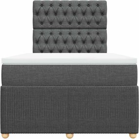 Box spring postel s matrací tmavě šedá 120x200 cm textil 3292031