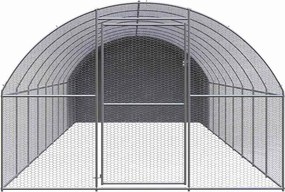 Venkovní klec pro kuřata 3 x 10 x 2 m pozinkovaná ocel 3095476