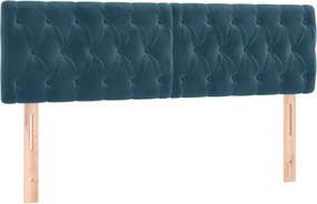 Box spring postel s matrací tmavě modrá 160x200 cm samet 3141495