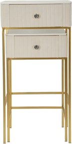 Sada odkládacích stolků Waverly 45 cm krémová